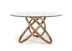 Brayden Studio Shirehampton Round Glass Top Solid Wood Base Dining